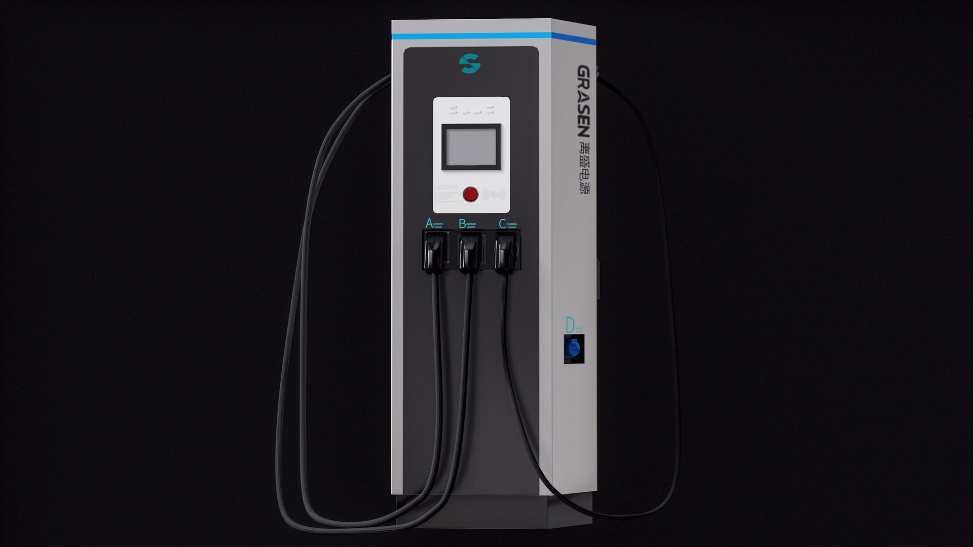 3D Model EV Charging Station Grasen PBR - TurboSquid 2130581