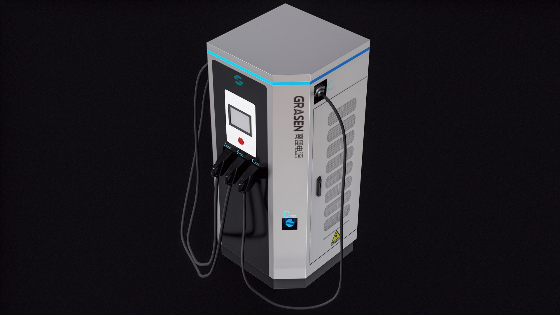 3D Model EV Charging Station Grasen PBR - TurboSquid 2130581