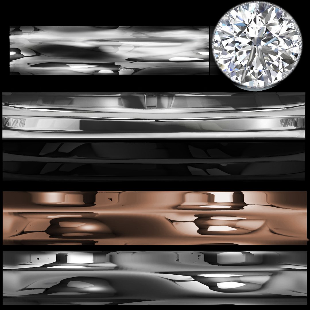 Interlaced Promise Rings 3D model - TurboSquid 1747082