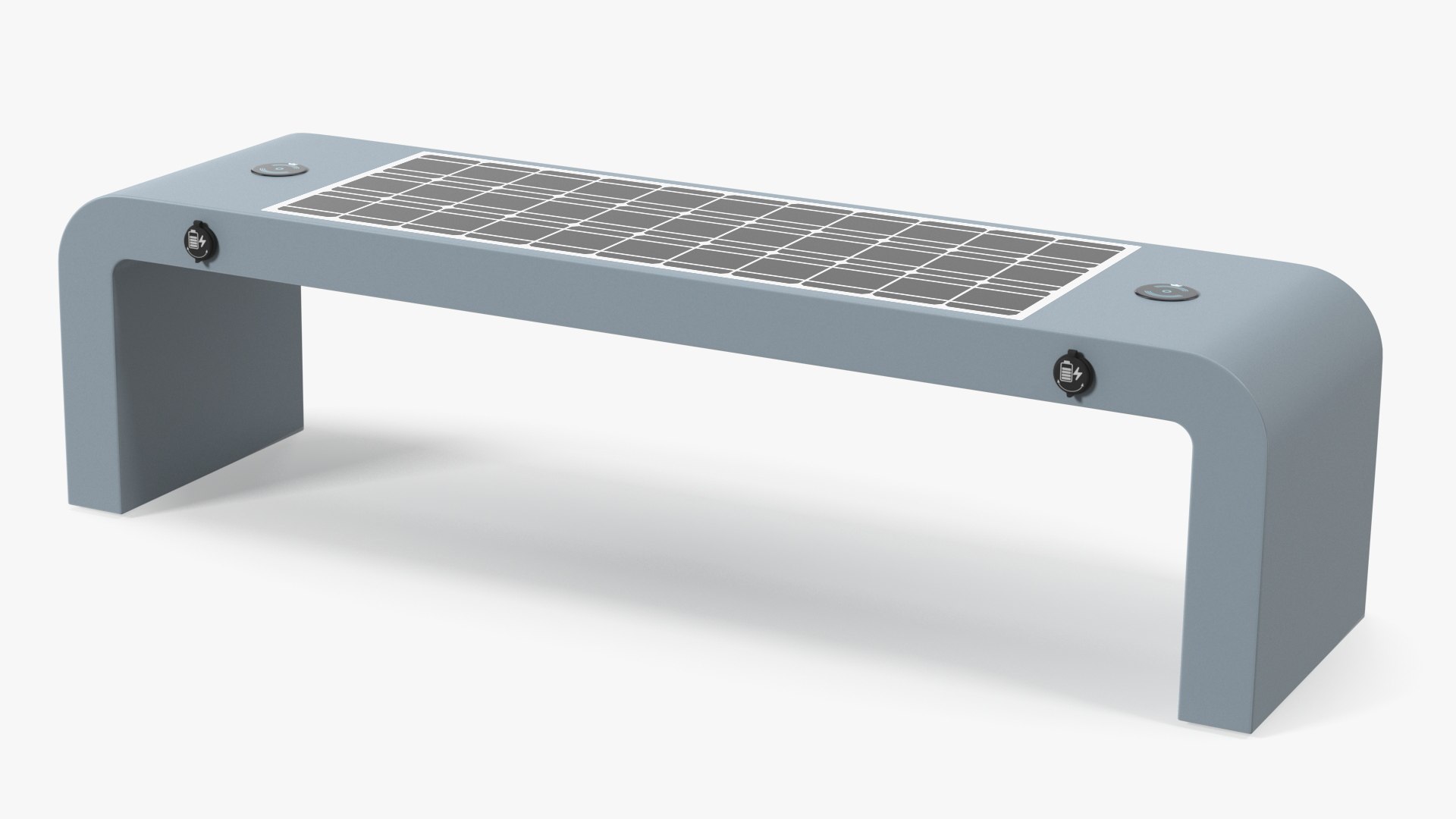 Smart Solar Bench Grey 3D model - TurboSquid 1999877