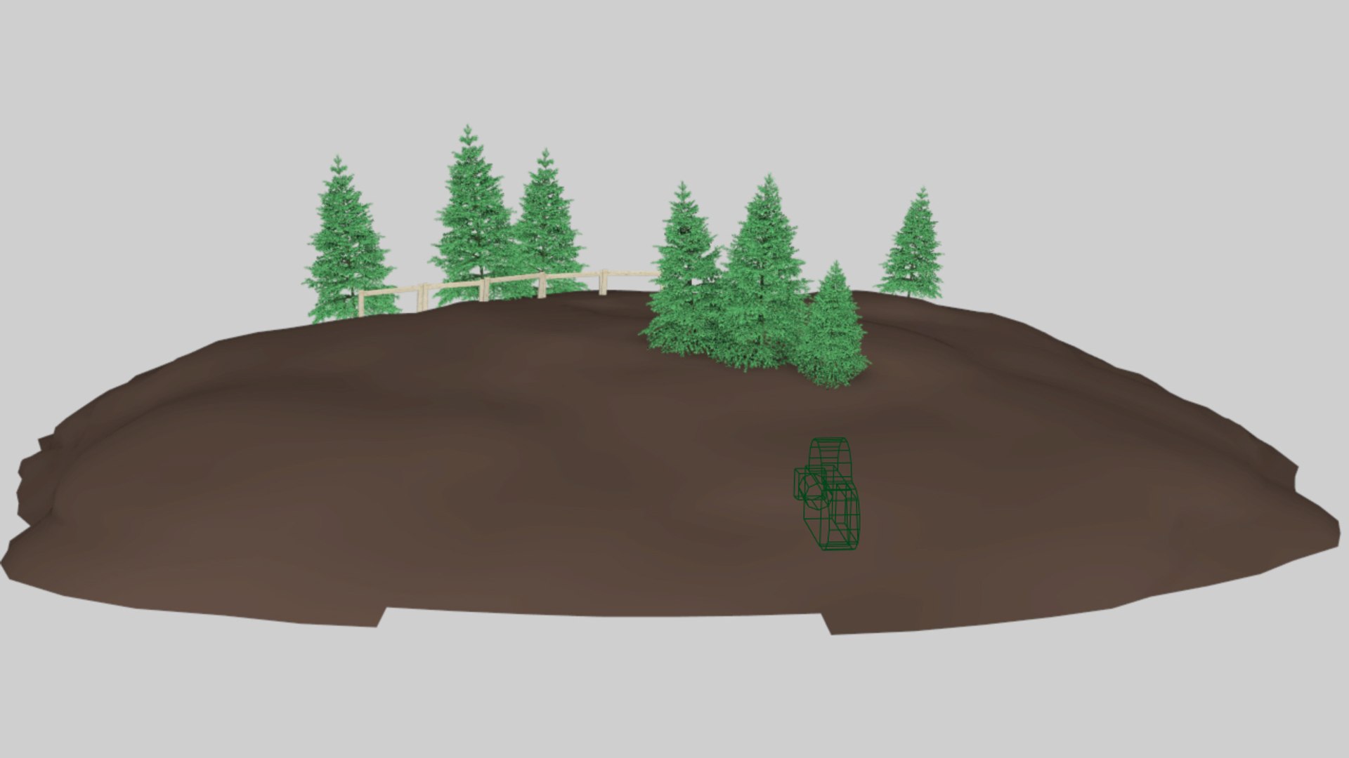 pine tree forest - 3d obj