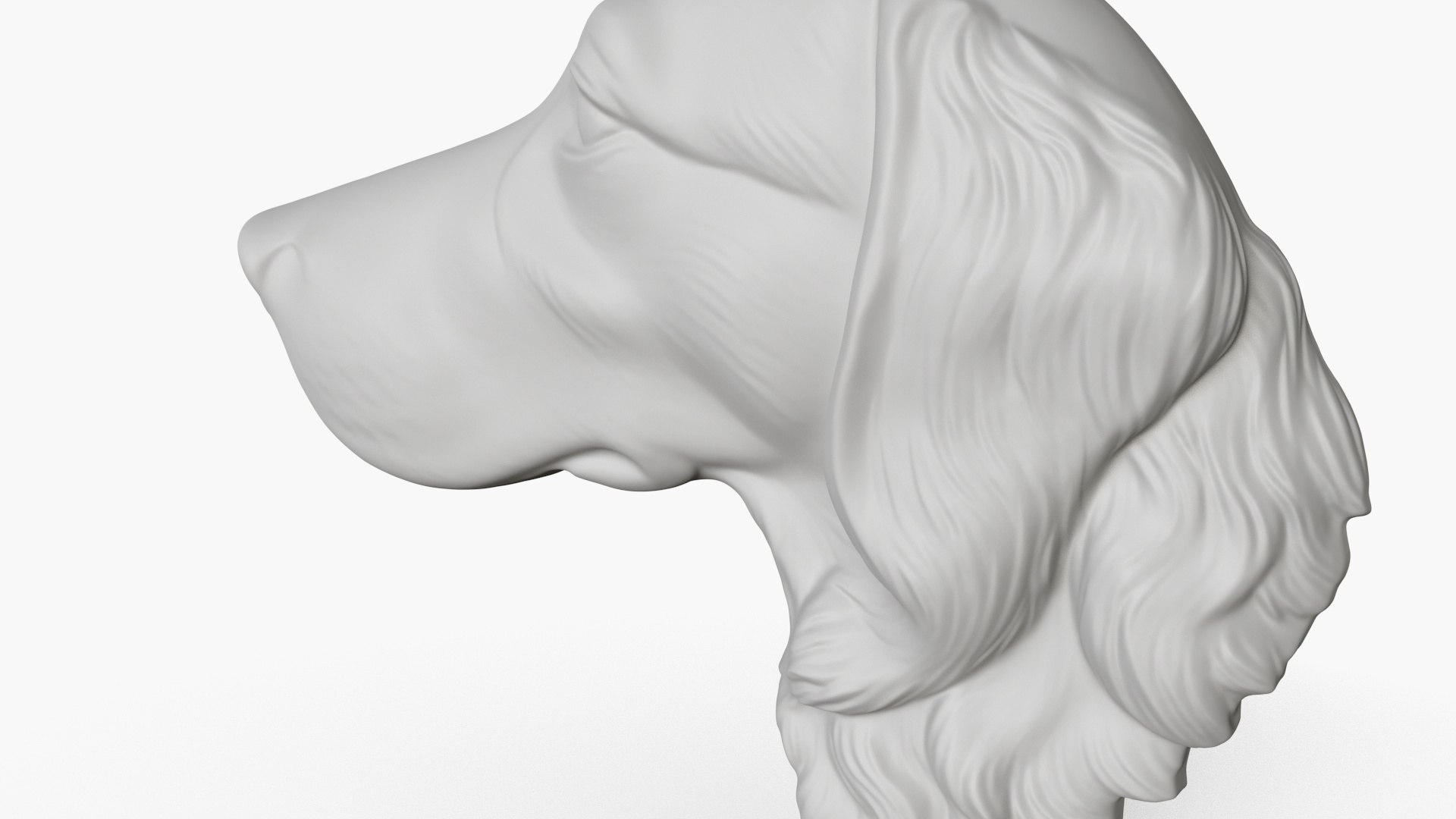 Dog Head Relief 1 3D - TurboSquid 2286413