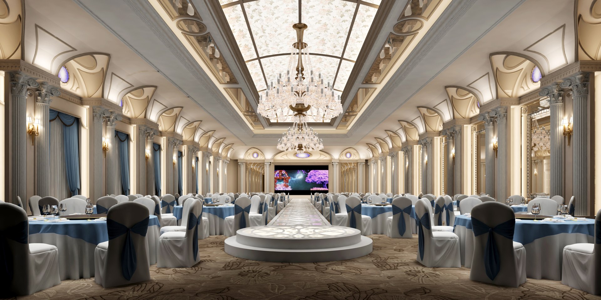 Luxury Wedding Hall 3D - TurboSquid 2032539