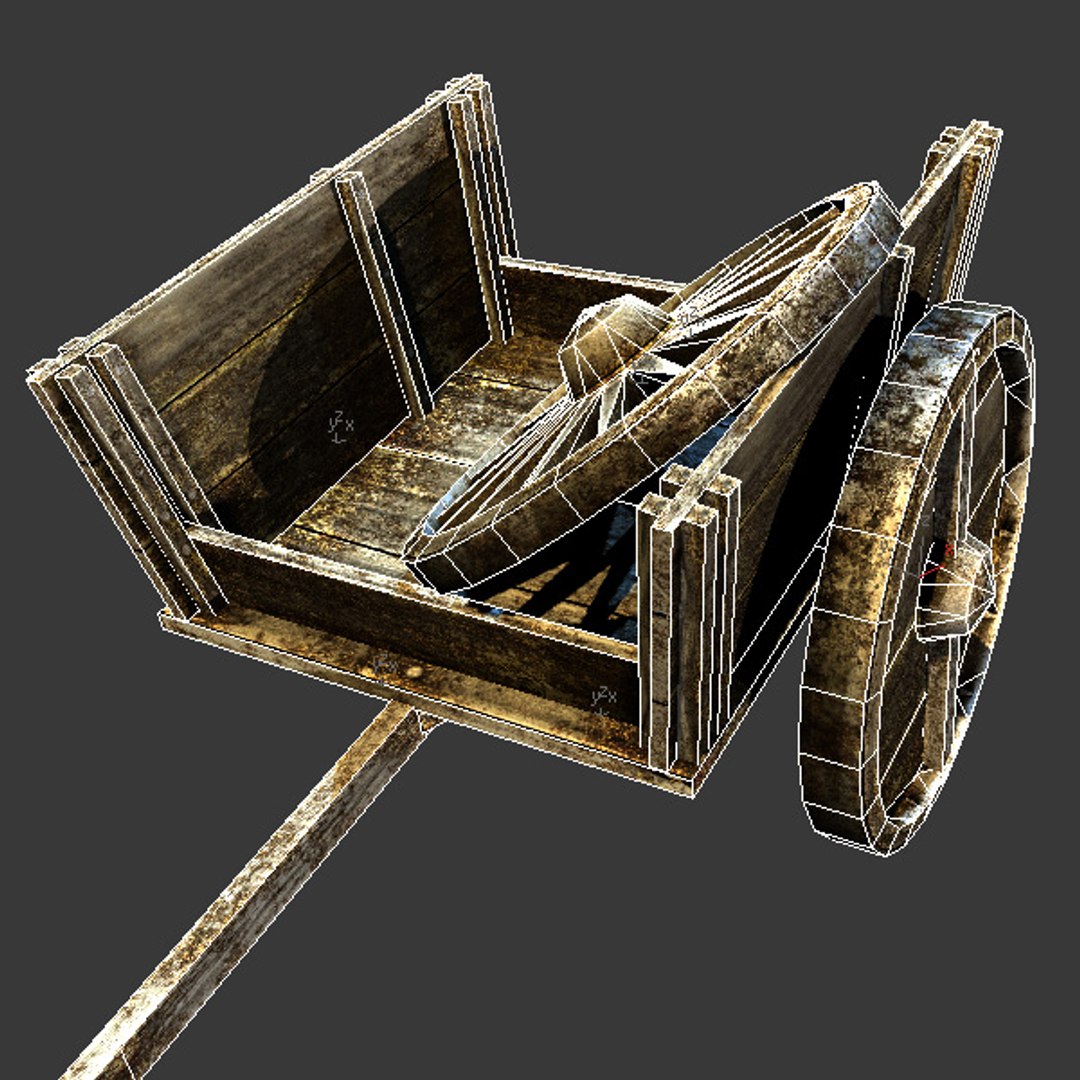 3ds Max Cart Ingame Wheel