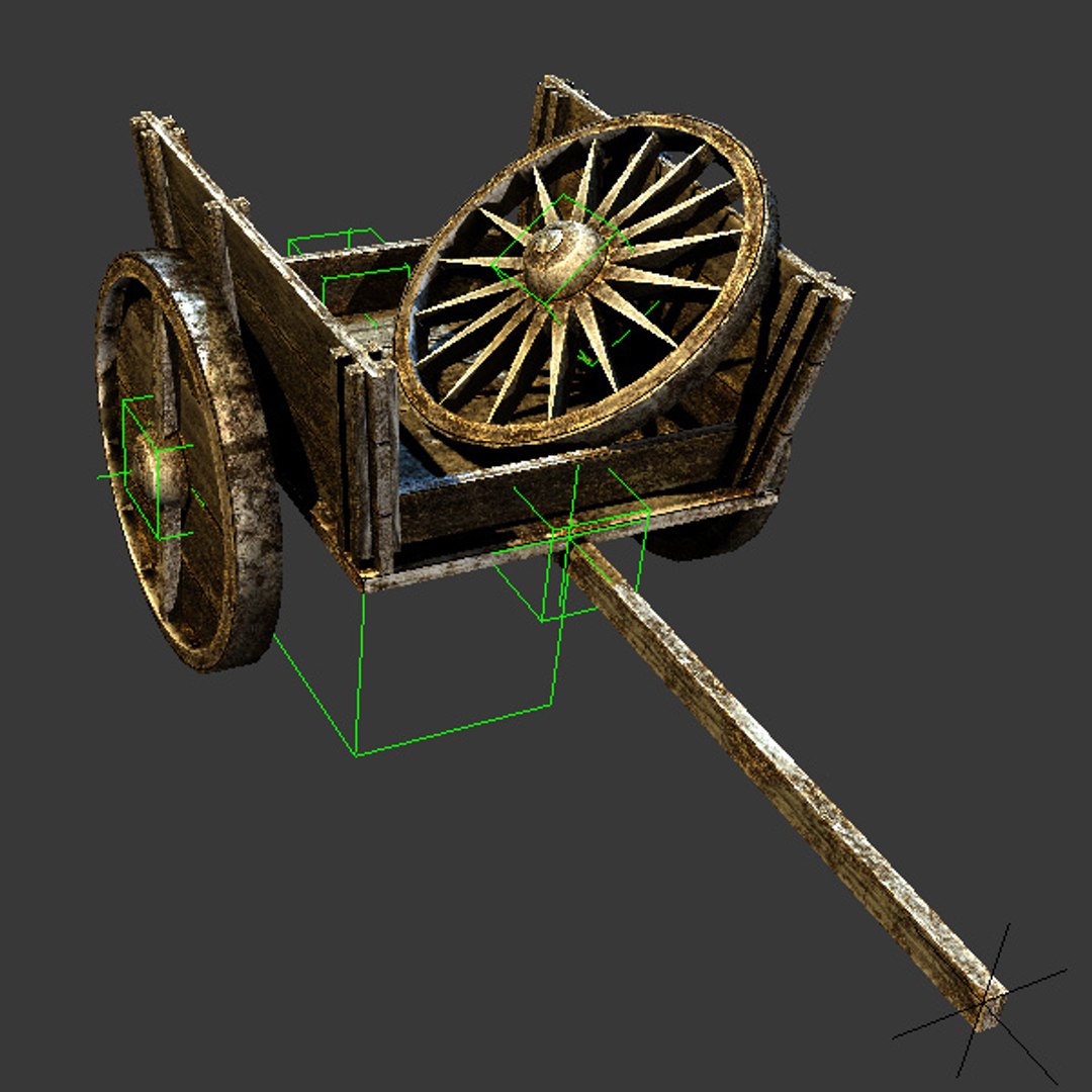 3ds Max Cart Ingame Wheel
