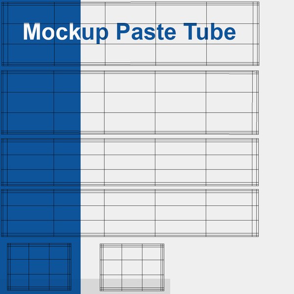 Tube paste set 3D - TurboSquid 1708408