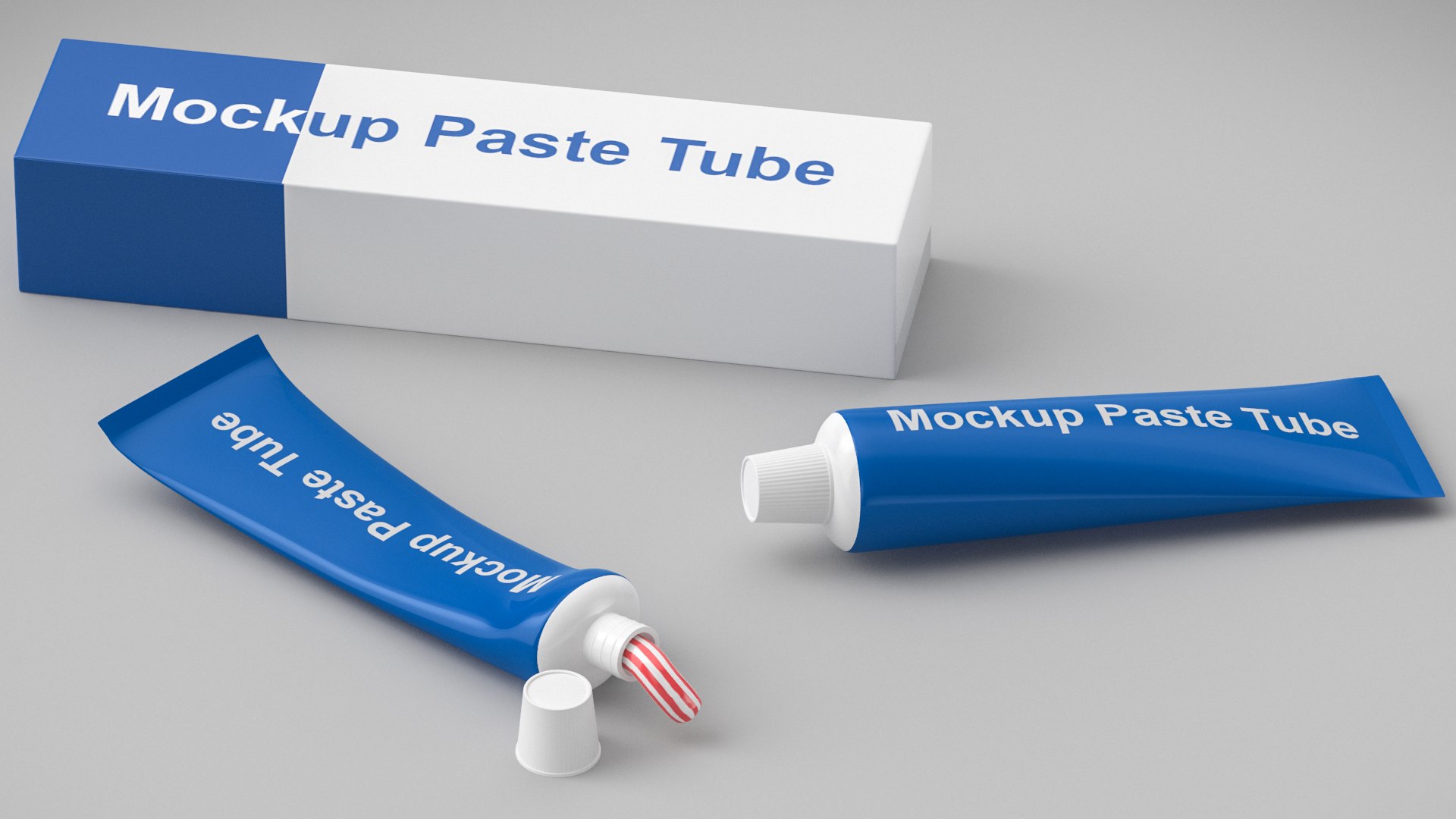 Tube Paste Set 3D - TurboSquid 1708408
