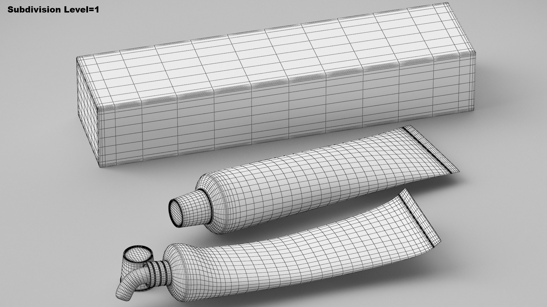 Tube Paste Set 3D - TurboSquid 1708408
