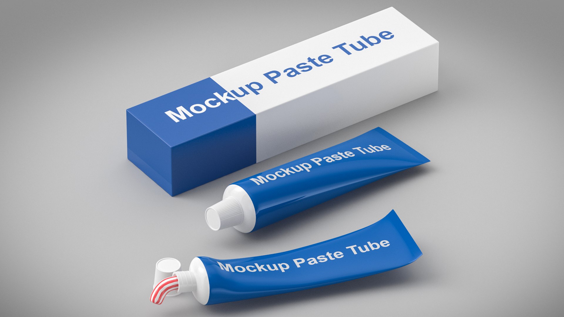 Tube Paste Set 3D - TurboSquid 1708408