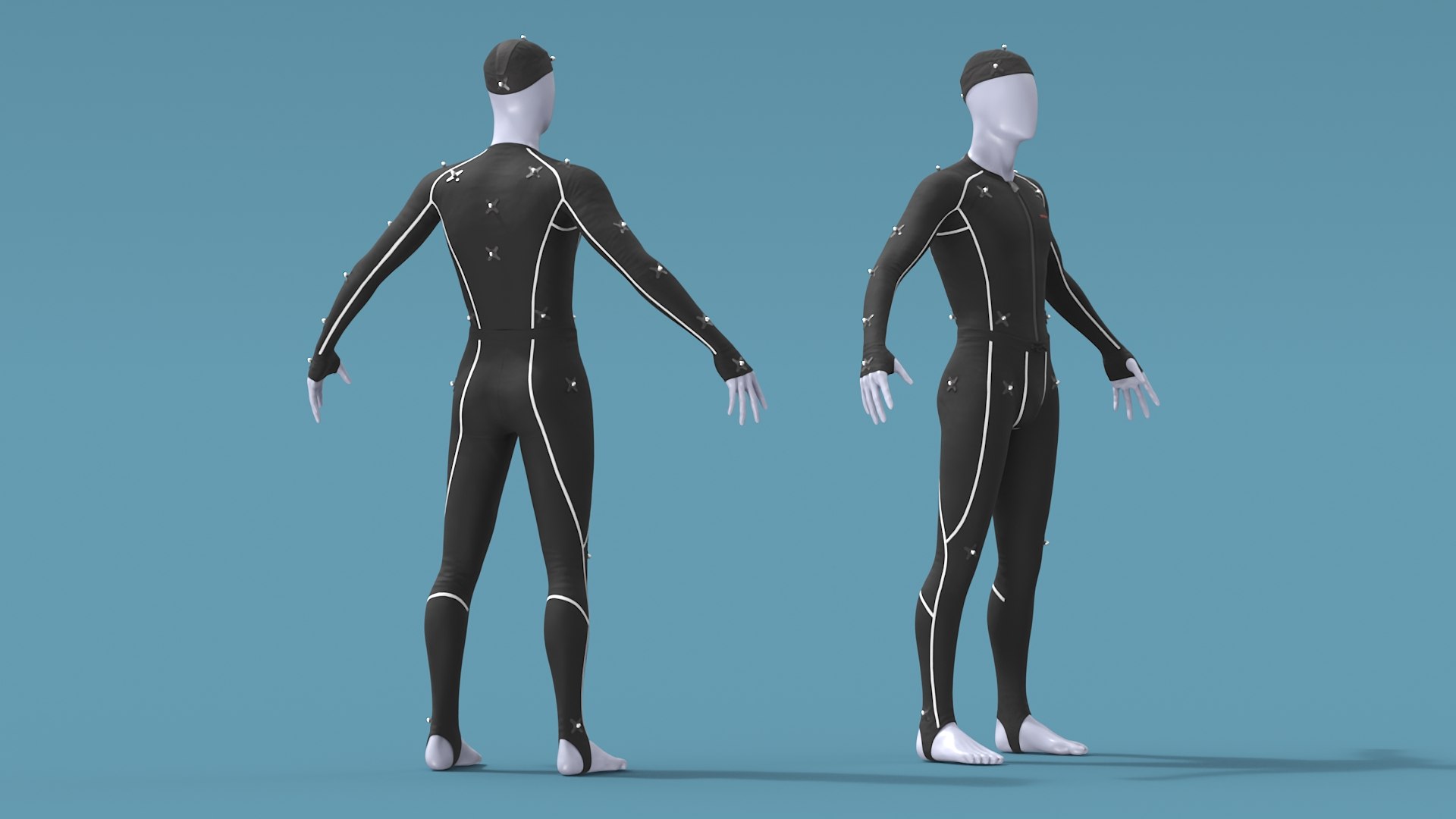 OptiTrack Motion Capture Suit On Mannequin 3D Model - TurboSquid 2295569
