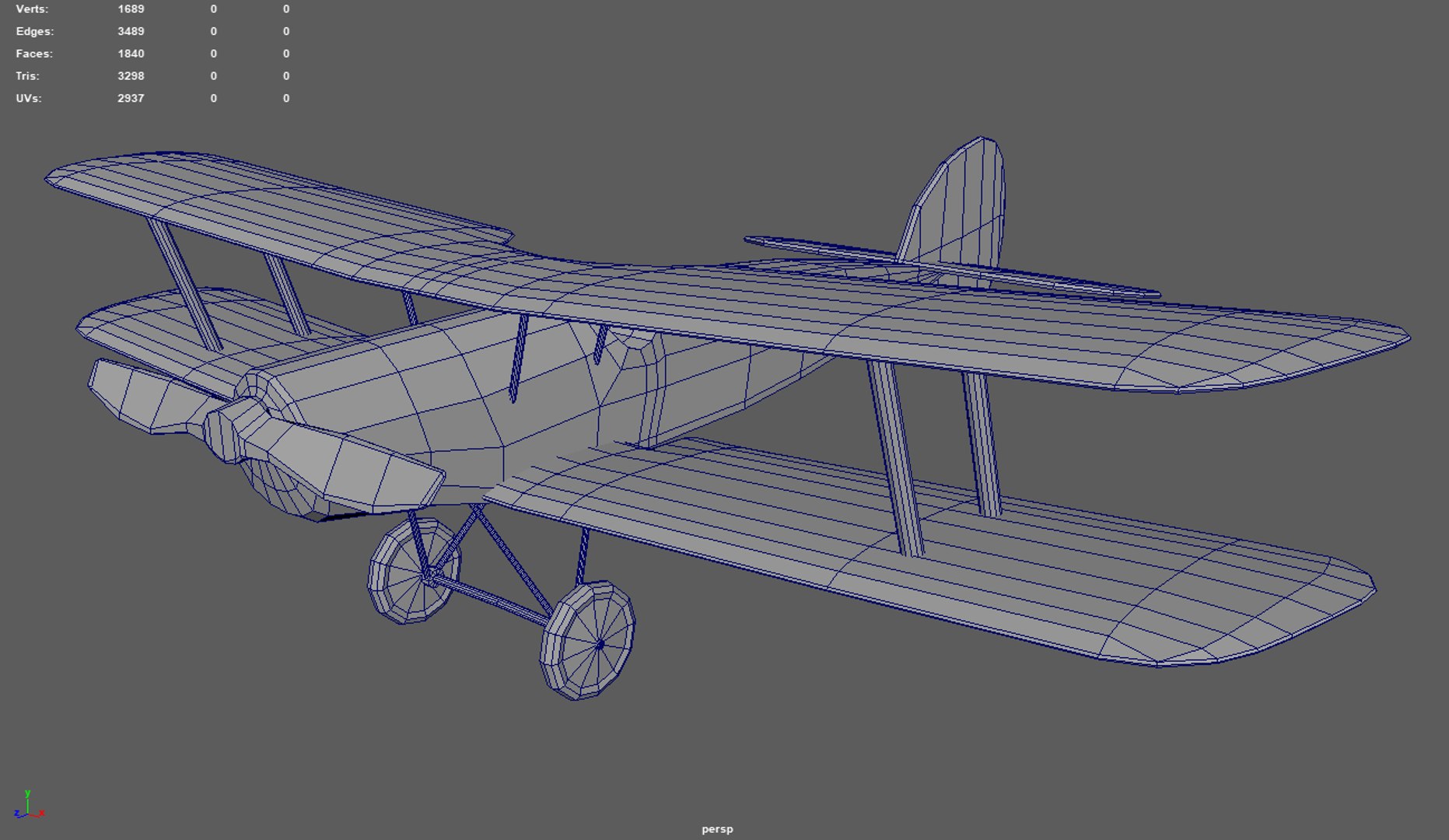3D Low Poly Plane 02 Model - TurboSquid 2162578