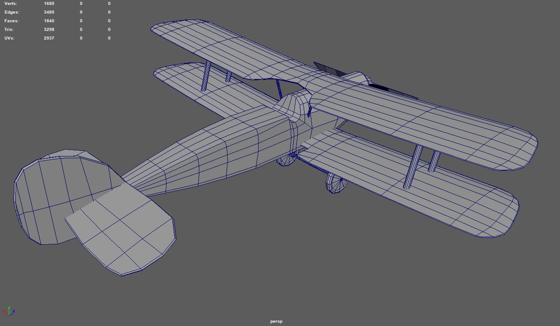 3D Low Poly Plane 02 Model - TurboSquid 2162578