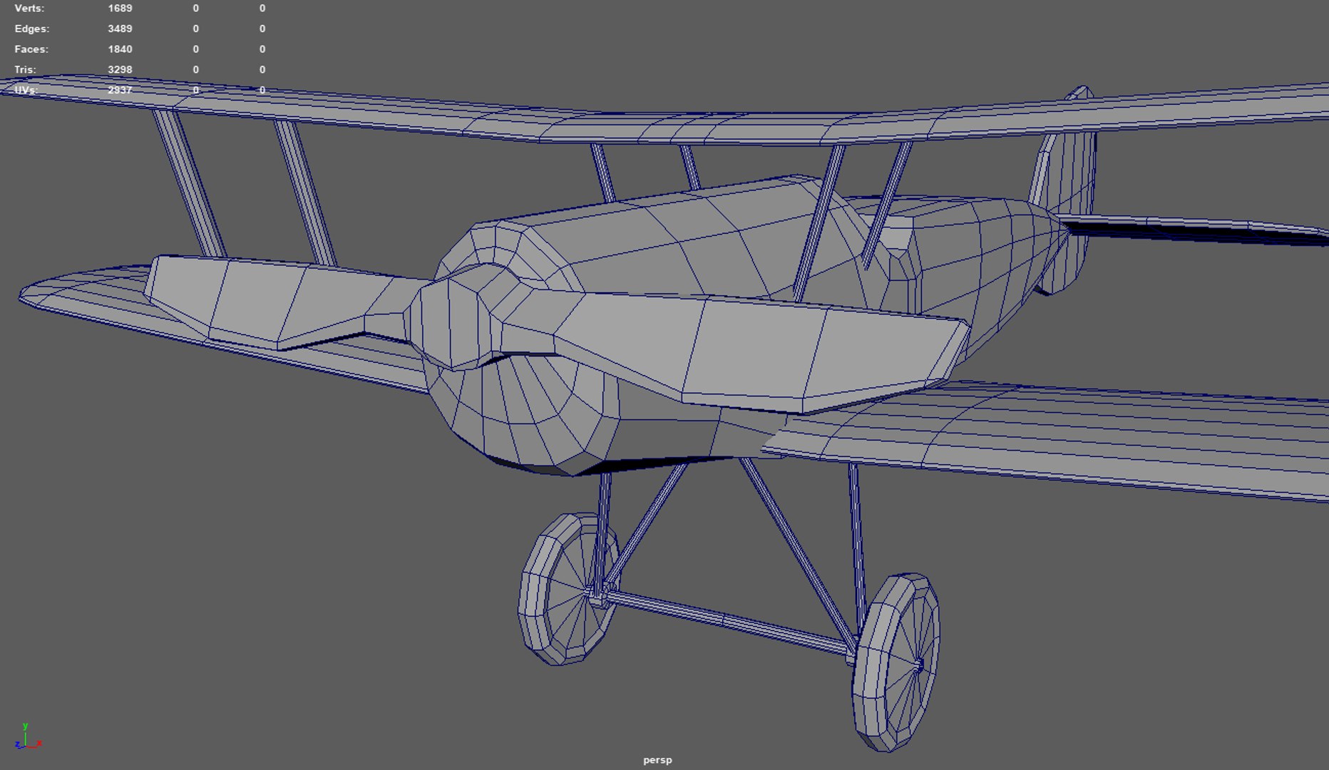 3D Low Poly Plane 02 Model - TurboSquid 2162578