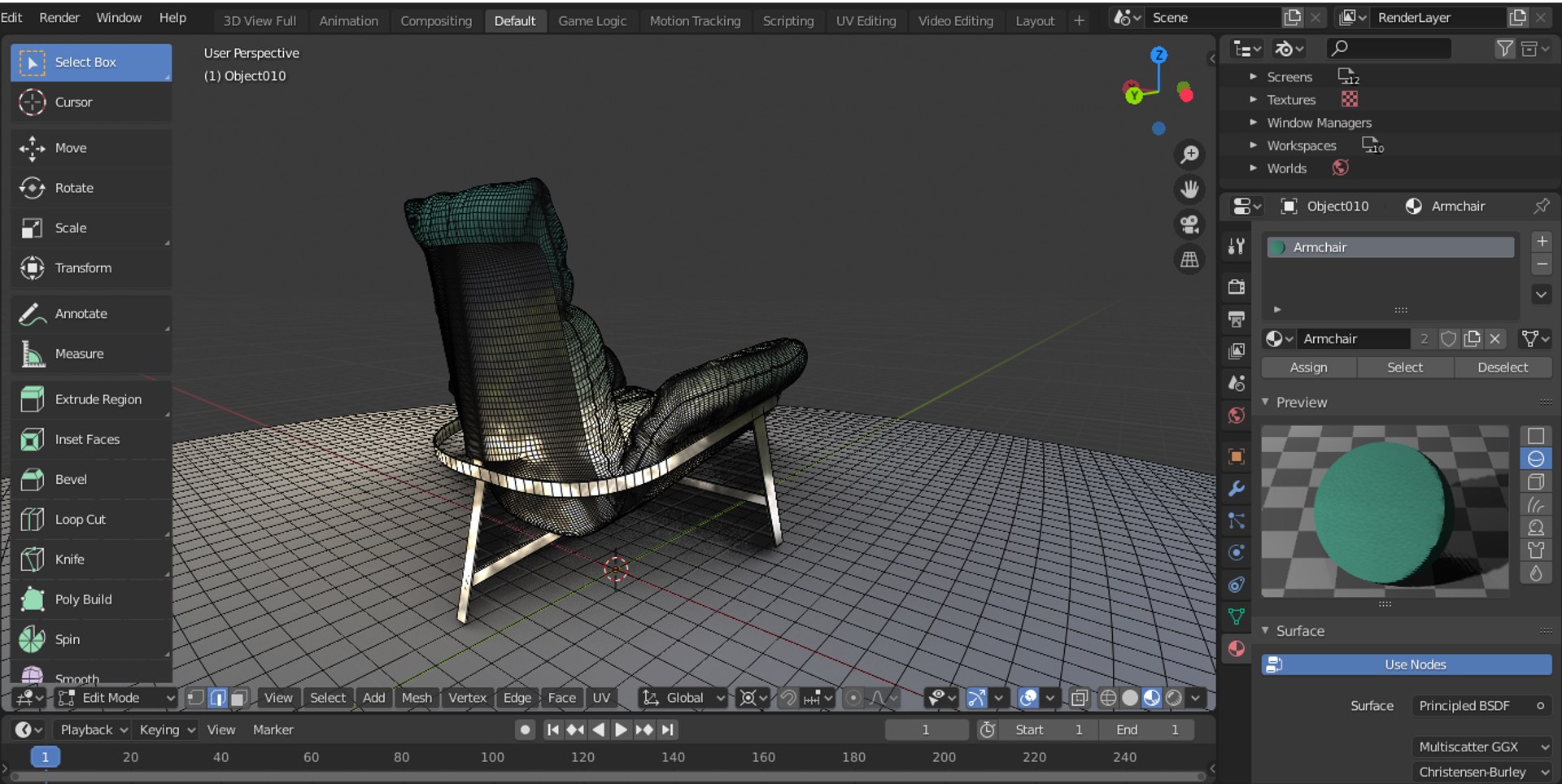 3D Armchair - TurboSquid 1562374
