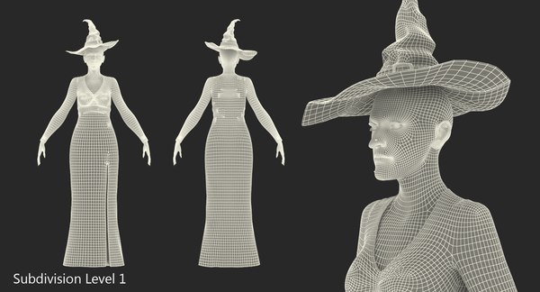 3D witch woman model - TurboSquid 1206382
