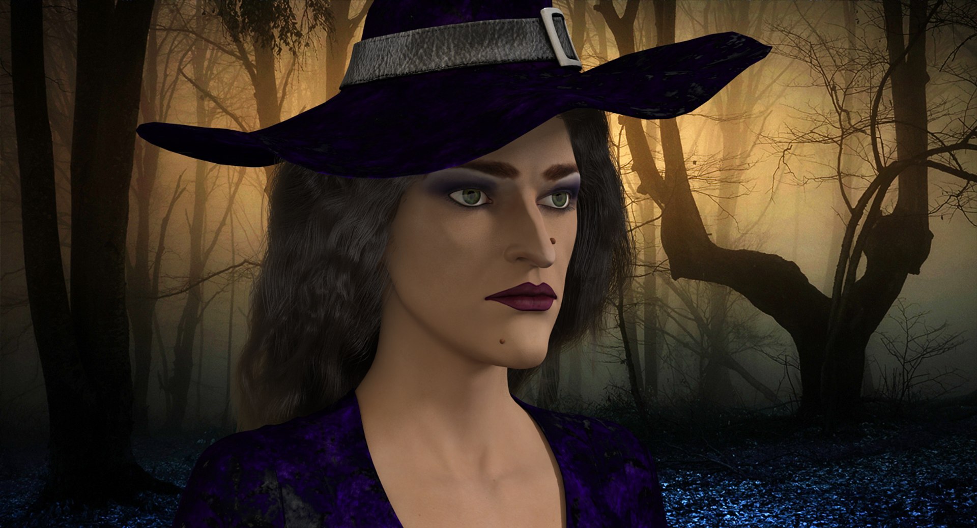 3D Witch Woman Model - TurboSquid 1206382