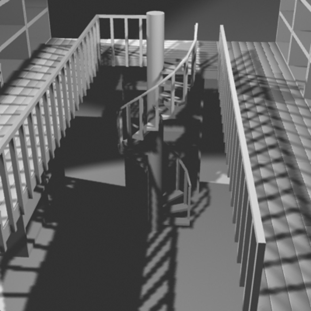 3d study room model