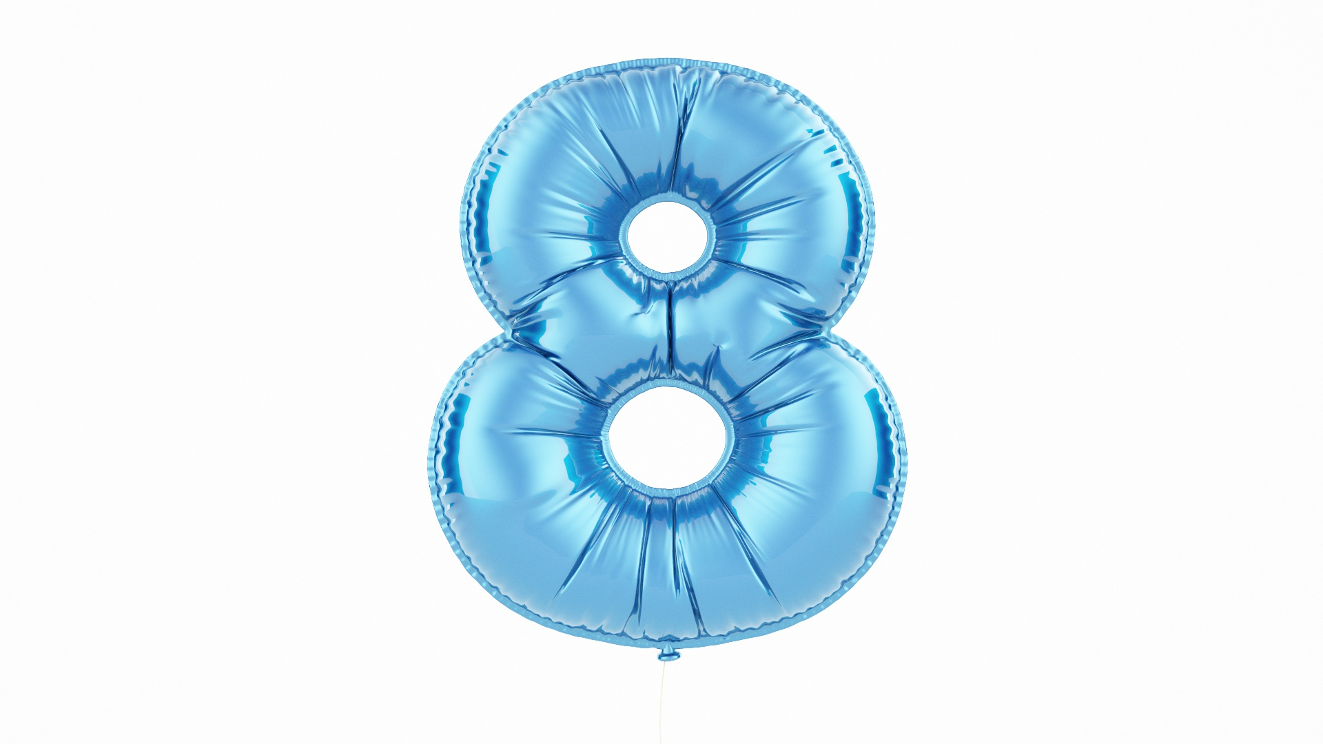 3D Shiny Foil Balloon Number 8 - TurboSquid 2146213