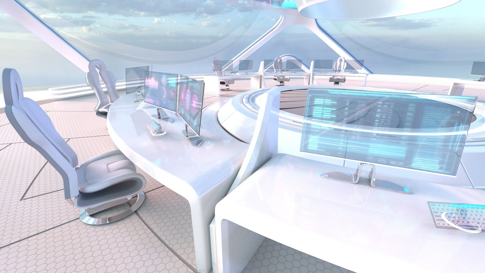 3D Monitoring Center Control Room Model - TurboSquid 2202592