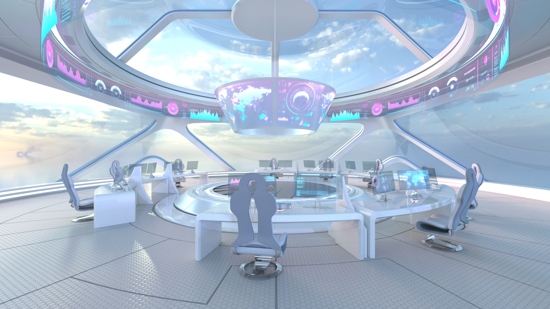 3D Monitoring Center Control Room Model - TurboSquid 2202592