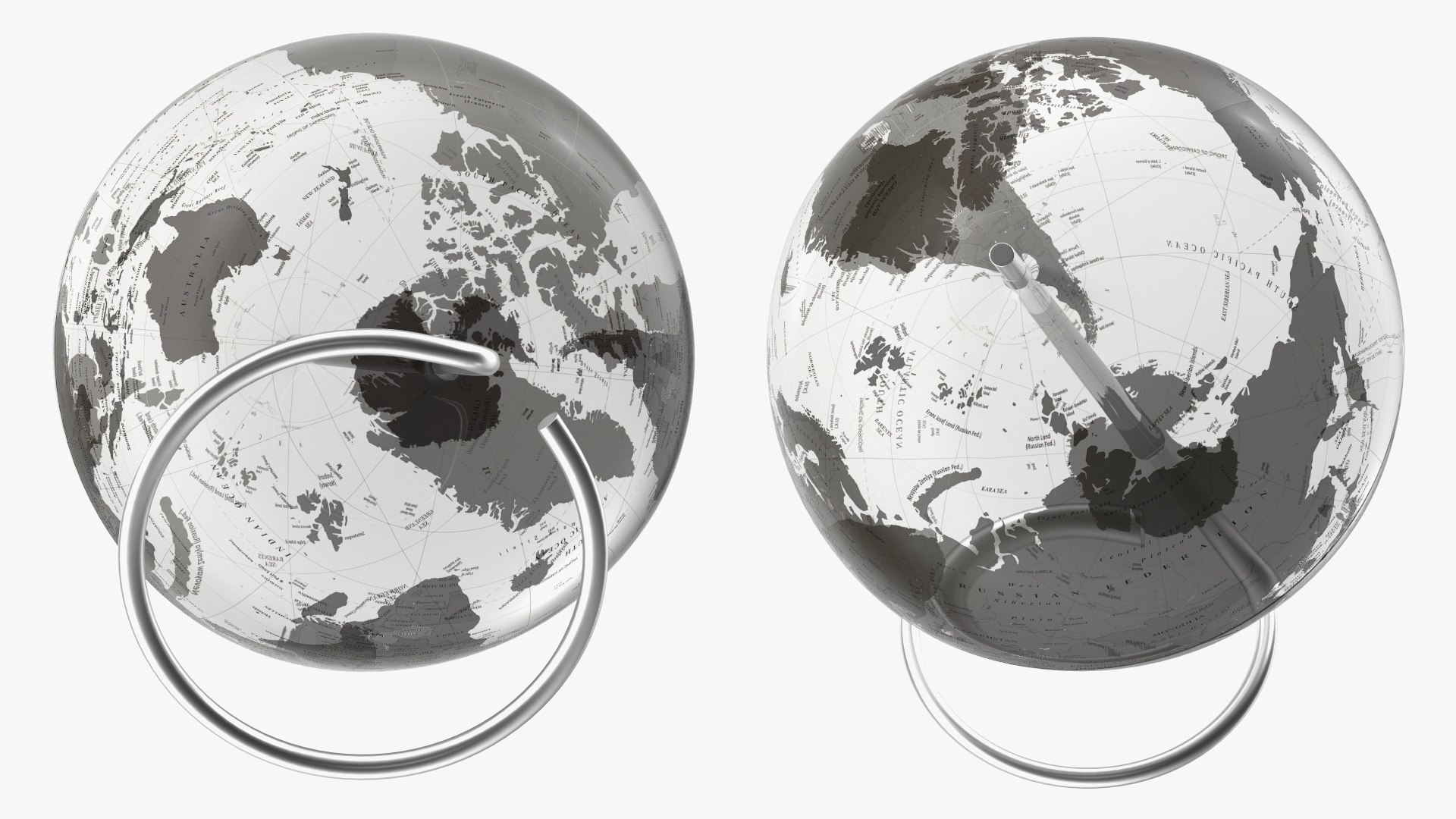 Transparent World Globe 3D Model - TurboSquid 2111760
