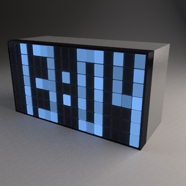 digital clock 3d 3ds