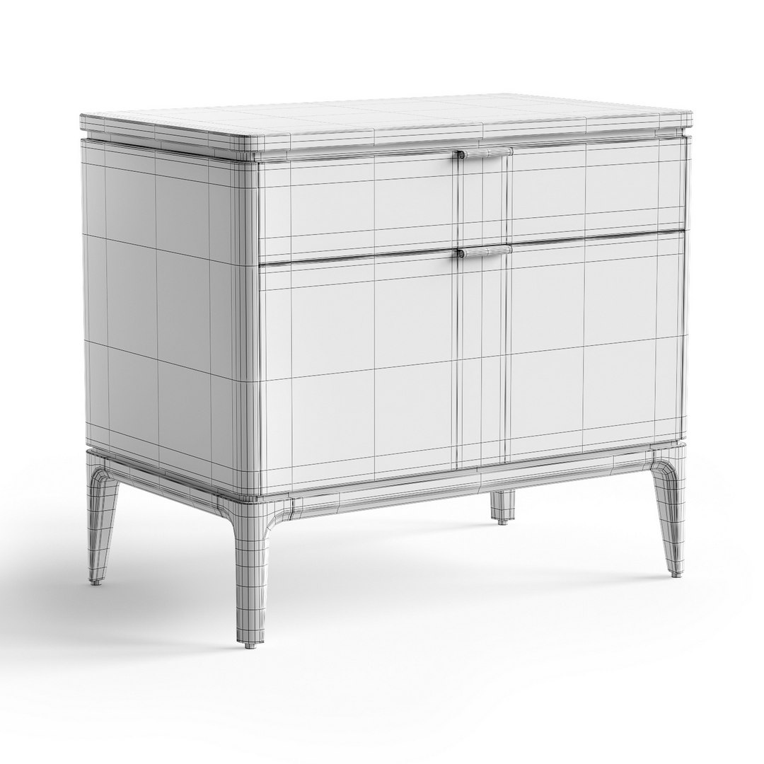 3D West Elm Parker Nightstand Model - TurboSquid 2273007