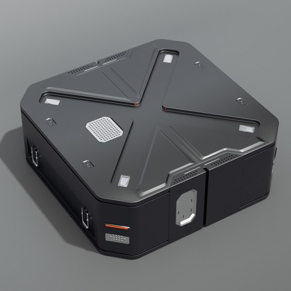 sci-fi boxes futuristic 3d model