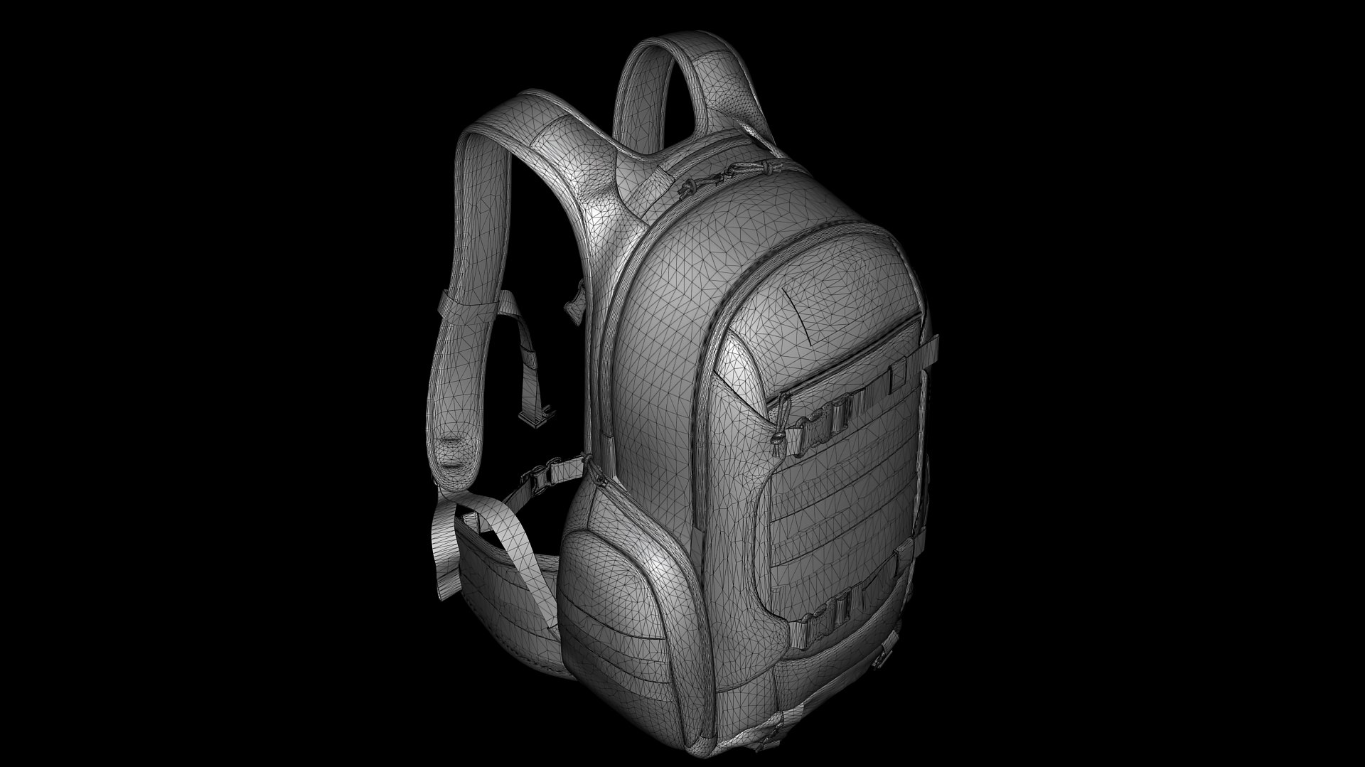 Realistic Backpack 3D Model High Poly PBR Textures Game Film Ready 001 ...