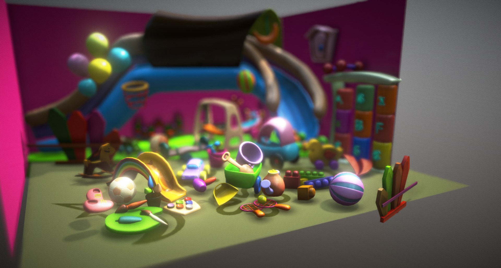 Cartoon Room World Kids 3D Model - TurboSquid 2136628