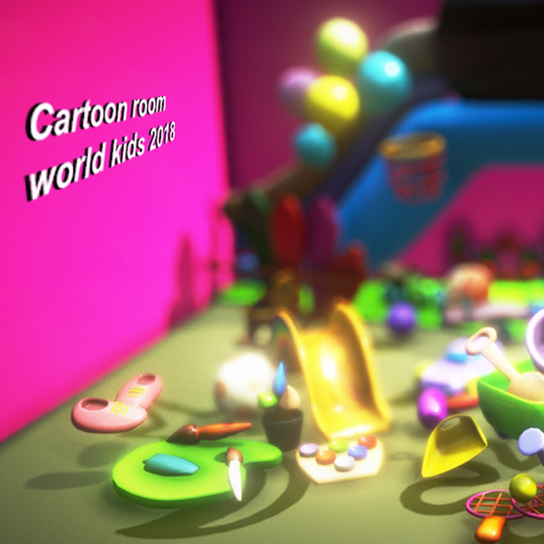 Cartoon Room World Kids 3D Model - TurboSquid 2136628