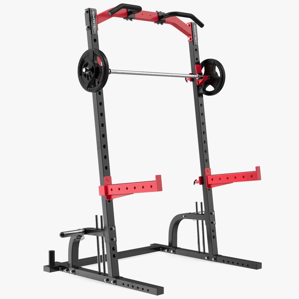 Gym Half Rack with Barbell model - TurboSquid 1827475