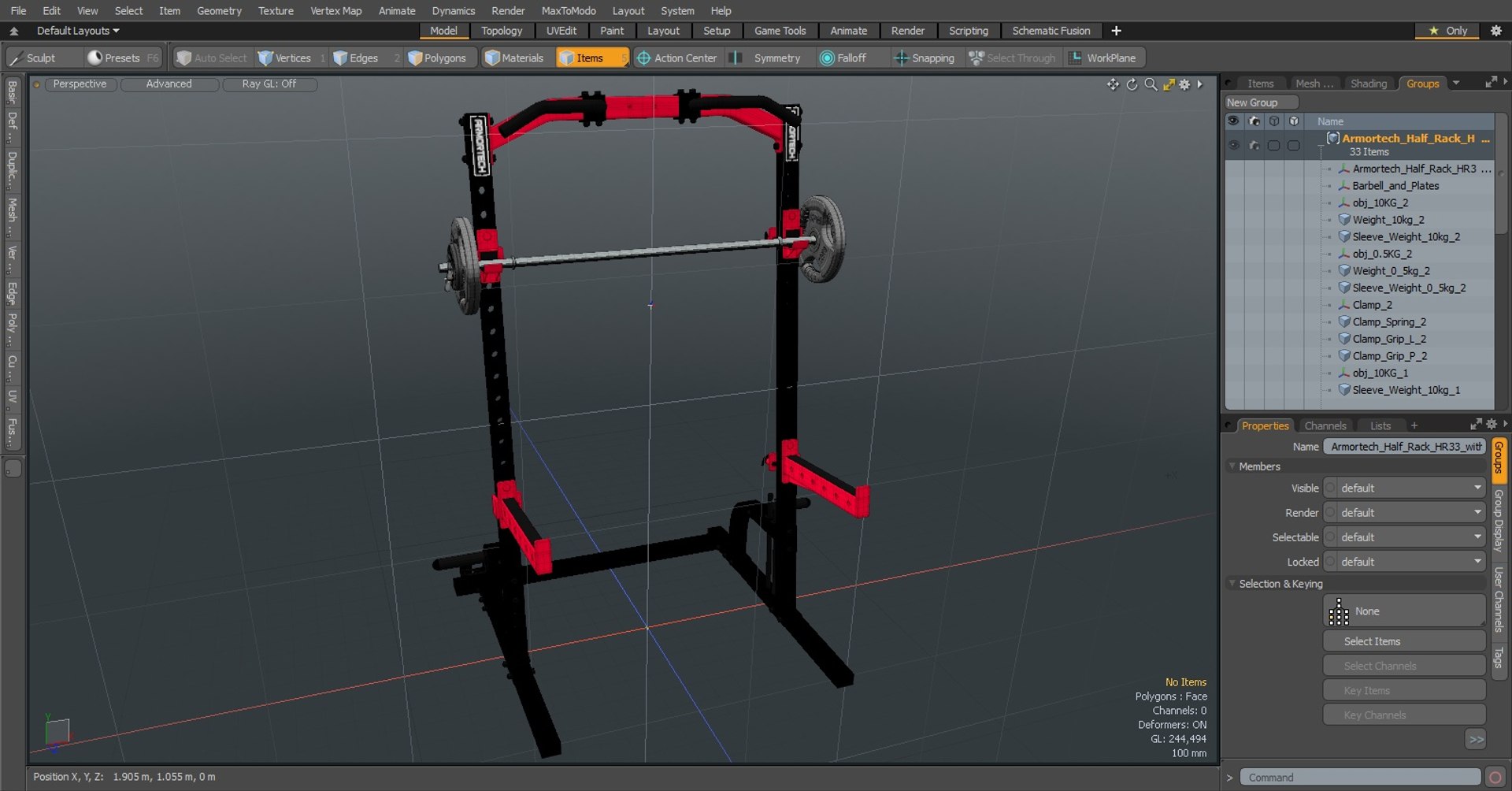 3D Armortech Half Rack HR33 With SPRI Barbell Model - TurboSquid 1845139