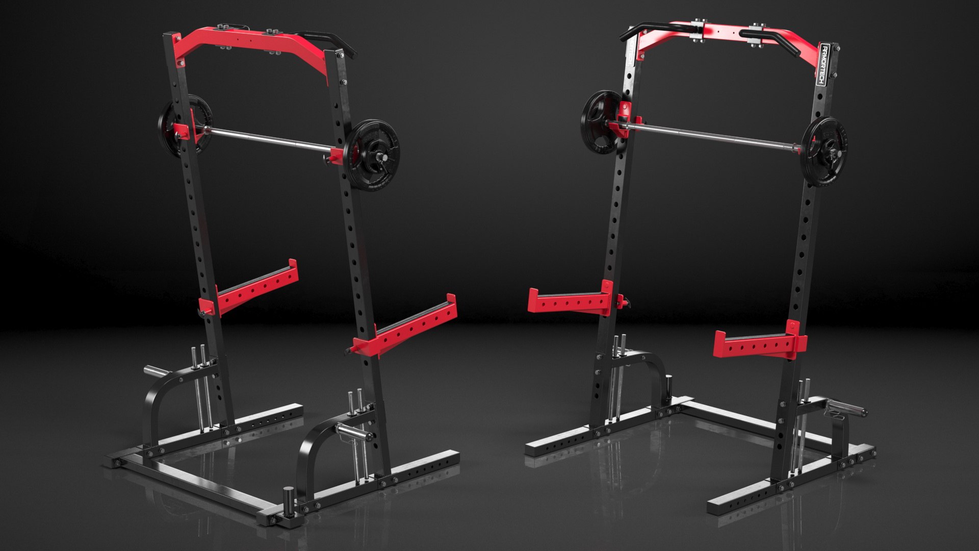 3D Armortech Half Rack HR33 with SPRI Barbell model - TurboSquid 1845139