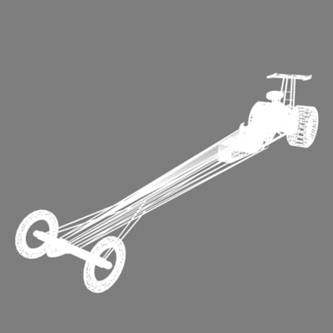Racer Dragster Car 3d Model
