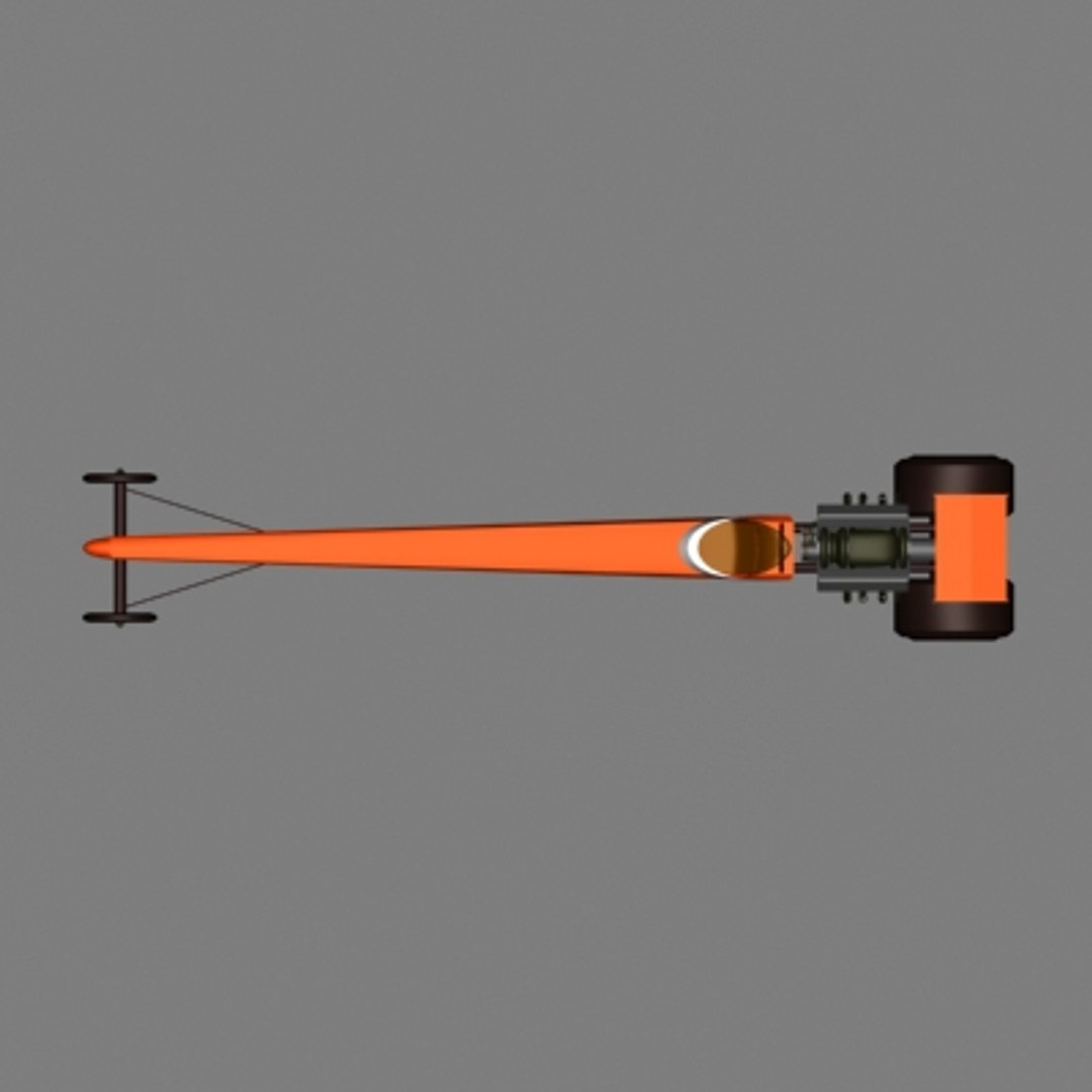 Racer Dragster Car 3d Model