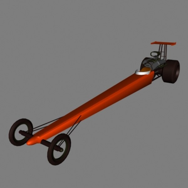 racer dragster car 3d model