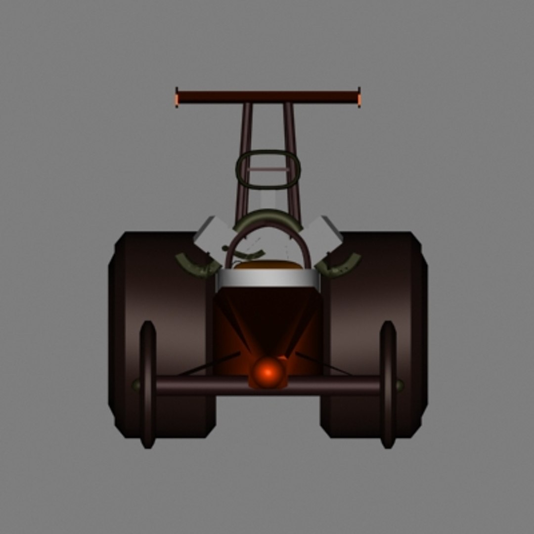 Racer Dragster Car 3d Model