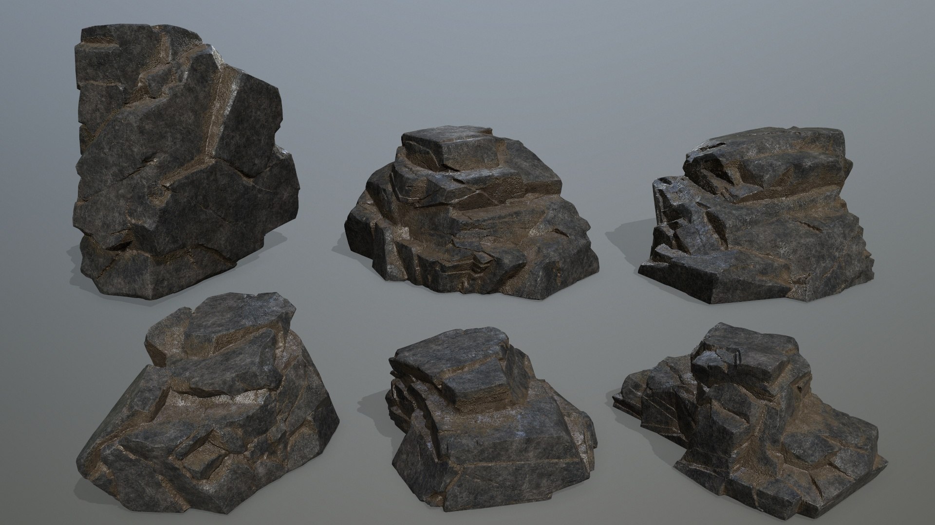 3D model Rock Set - TurboSquid 1851110