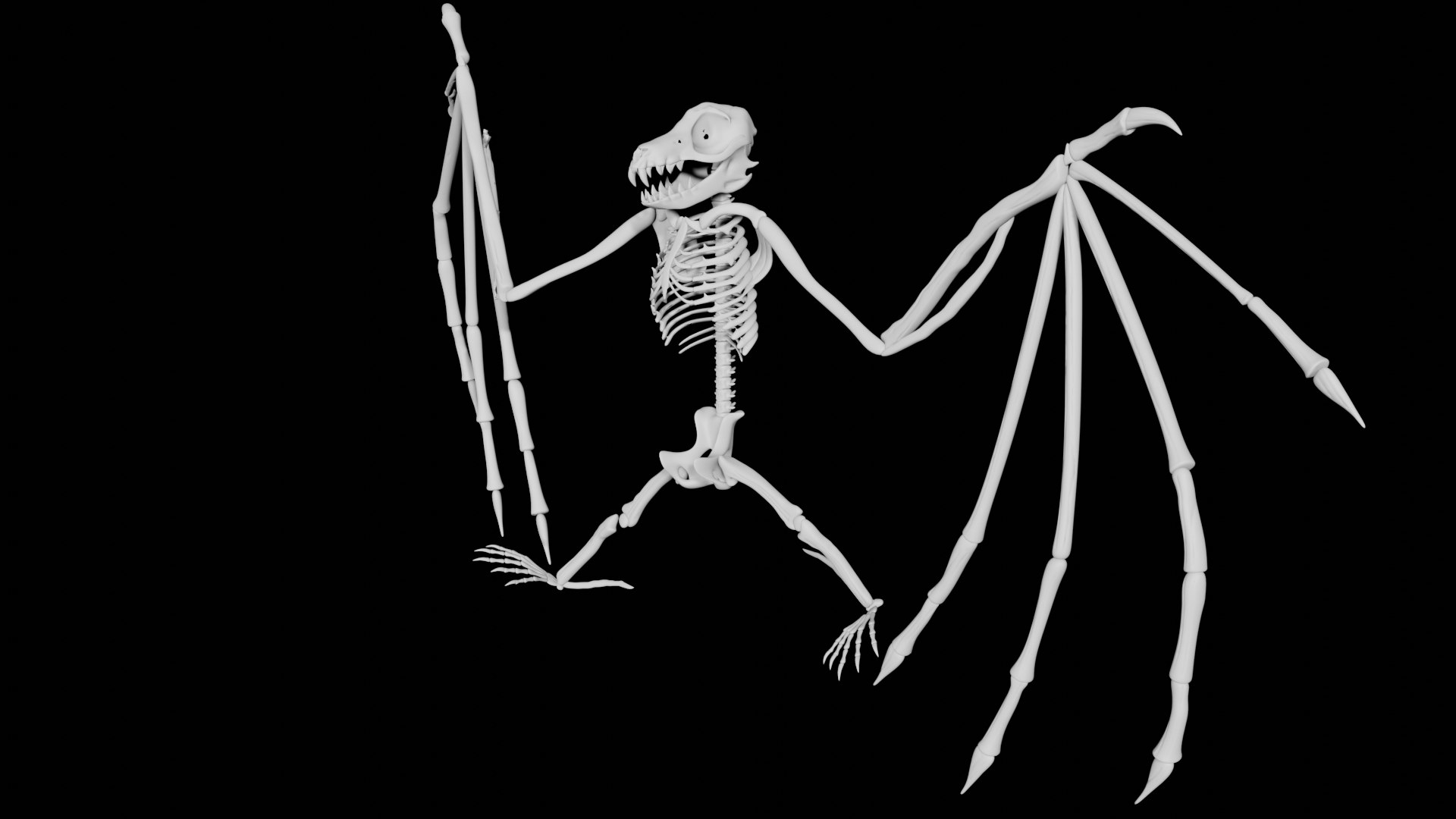 3D Rigged Bat Skeleton - TurboSquid 1839722