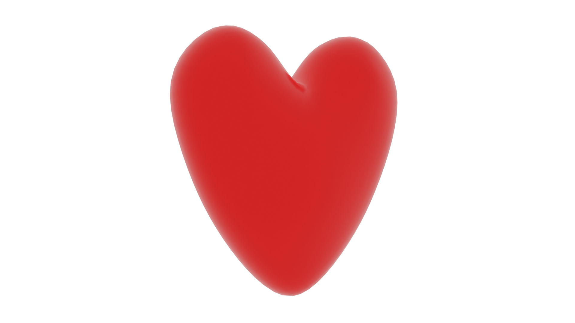 3D Basic Red Heart - TurboSquid 2144628