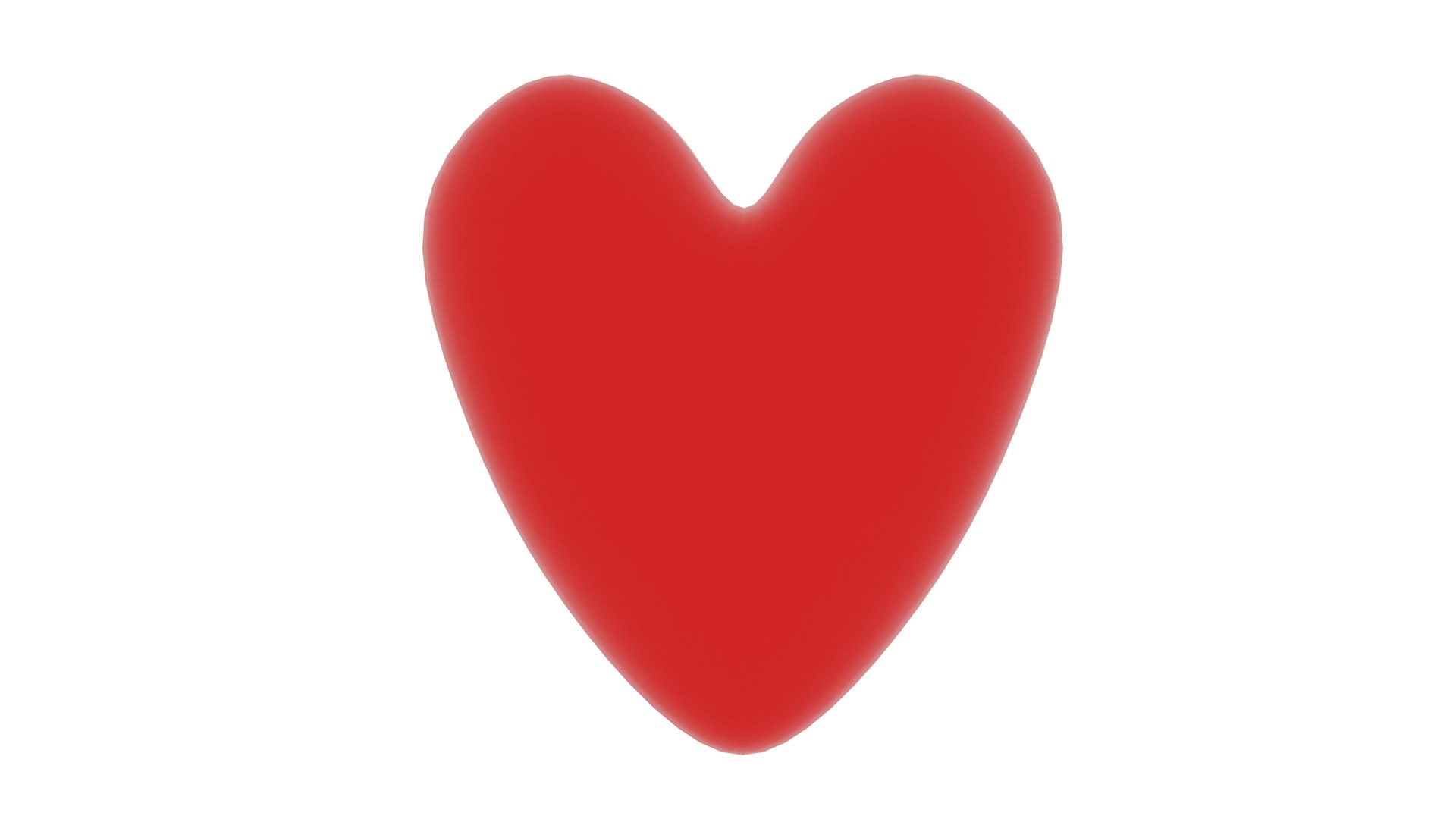 3D Basic Red Heart - TurboSquid 2144628