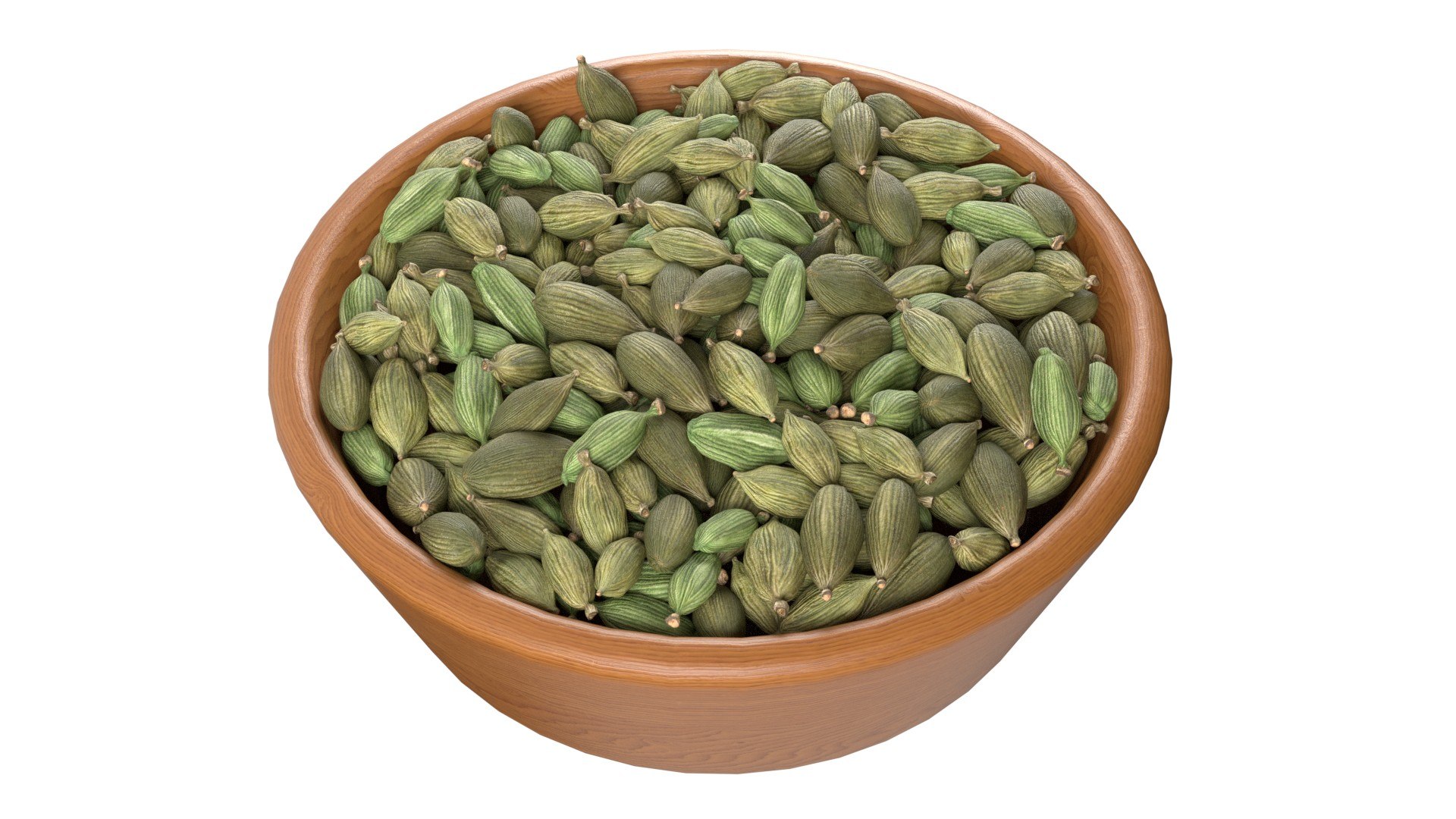 Dried Green Cardamom Bowl 3D Model - TurboSquid 2406393