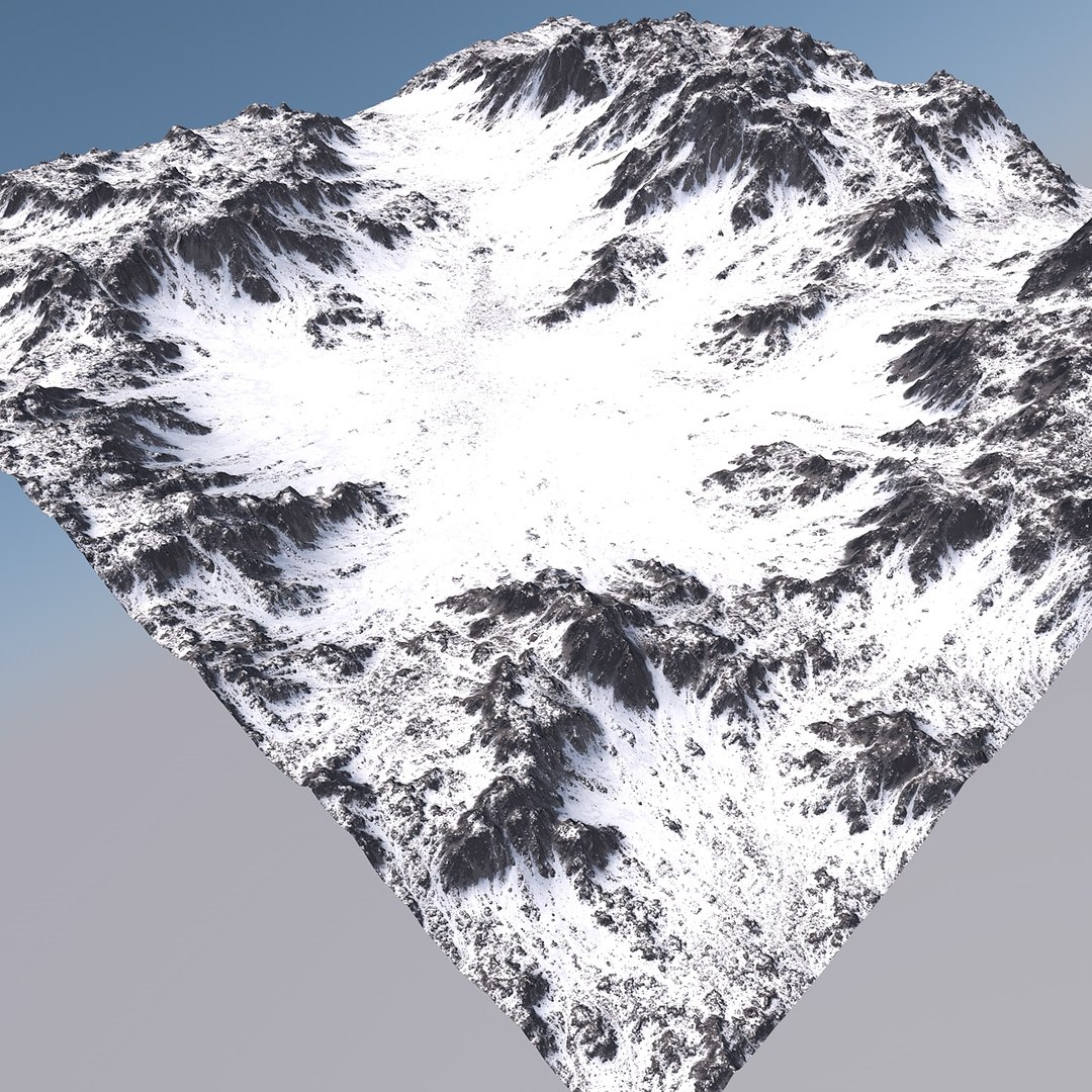 Snowy Terrain 3D Model - TurboSquid 1295177