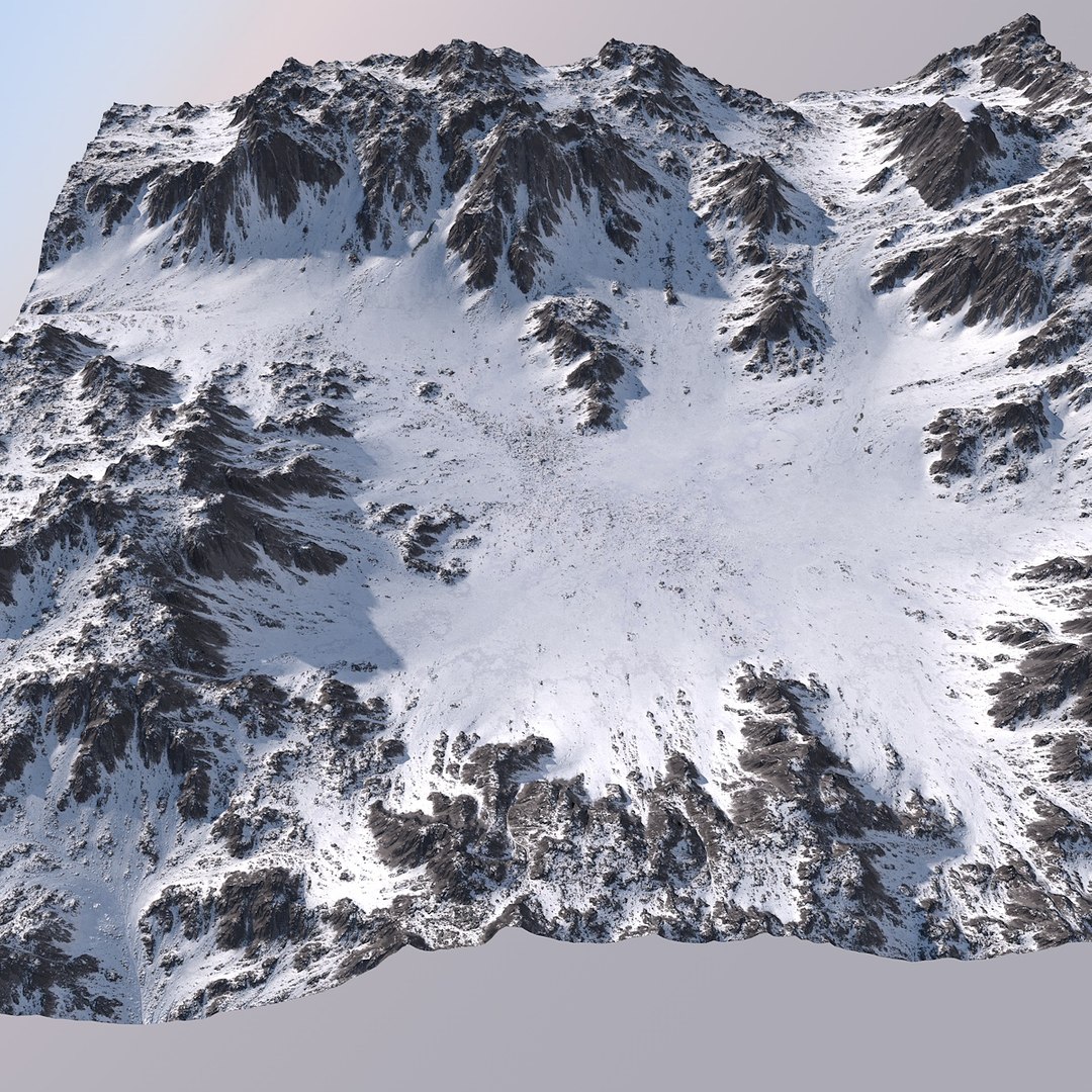 Snowy Terrain 3D Model - TurboSquid 1295177