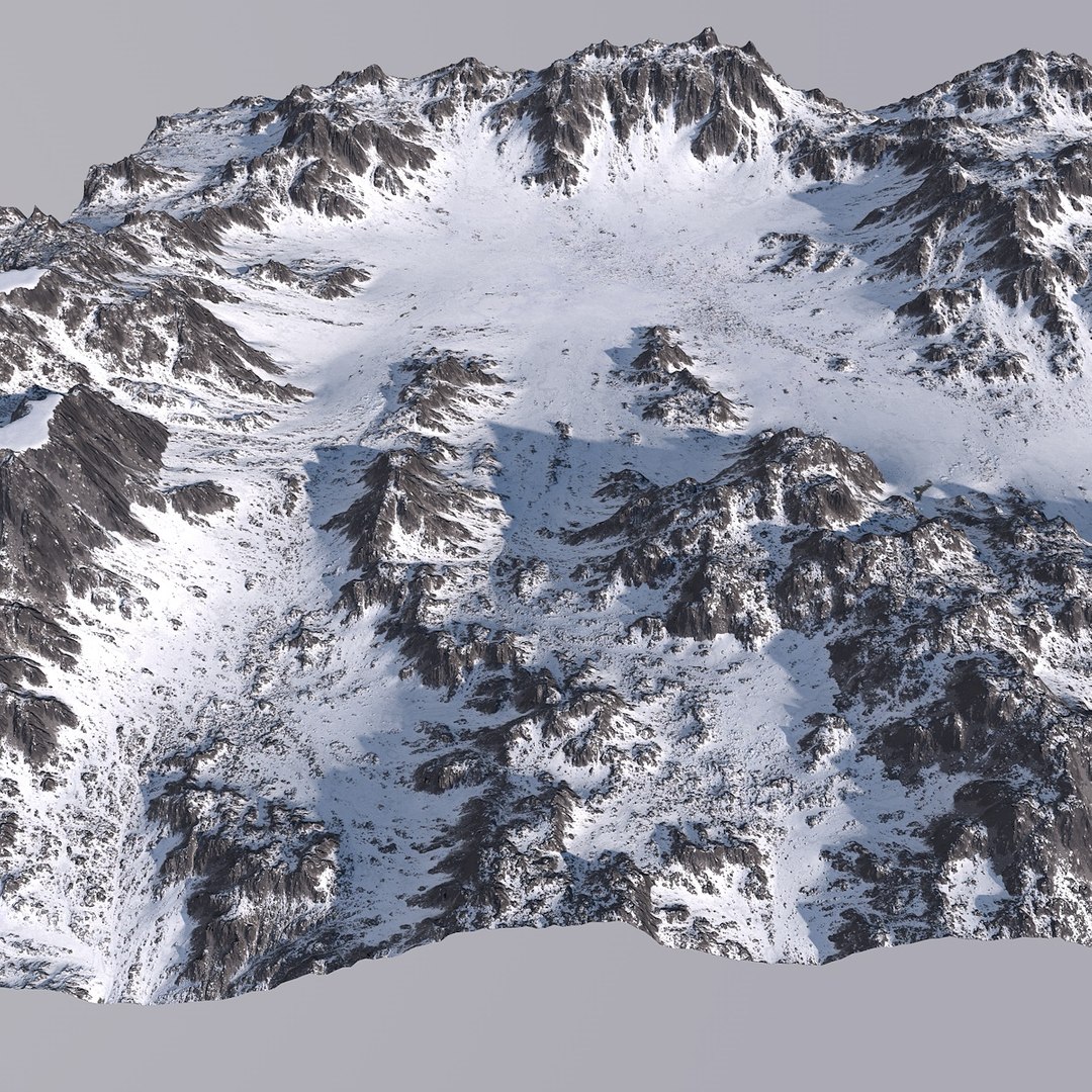 Snowy Terrain 3D Model - TurboSquid 1295177