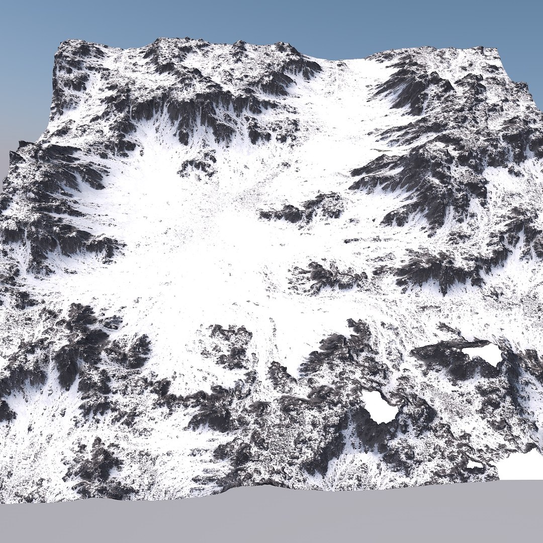 Snowy Terrain 3D Model - TurboSquid 1295177