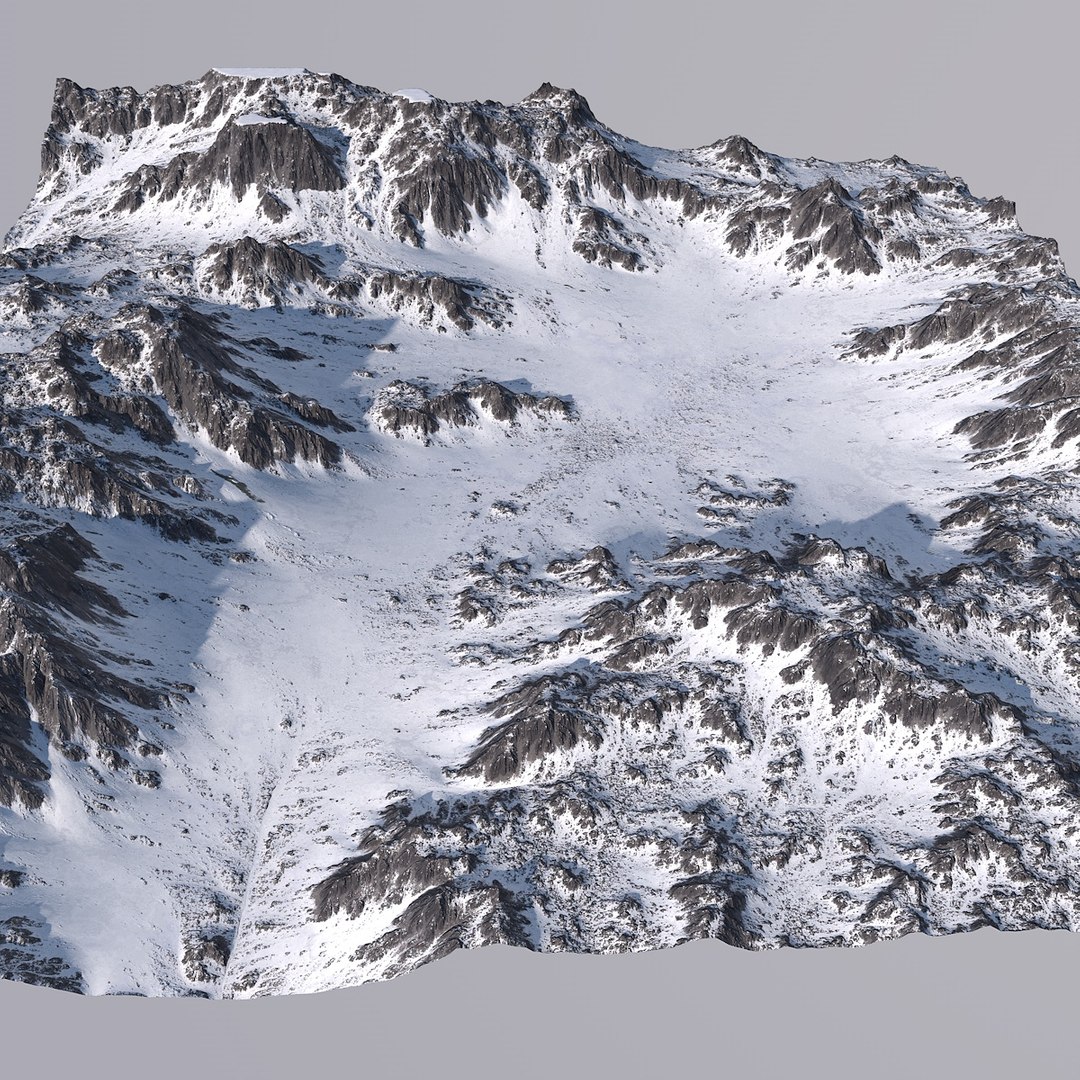 Snowy Terrain 3D Model - TurboSquid 1295177