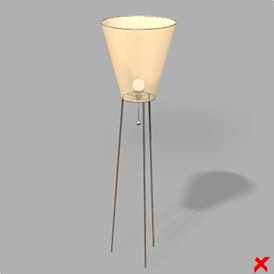 3d lamp standing model