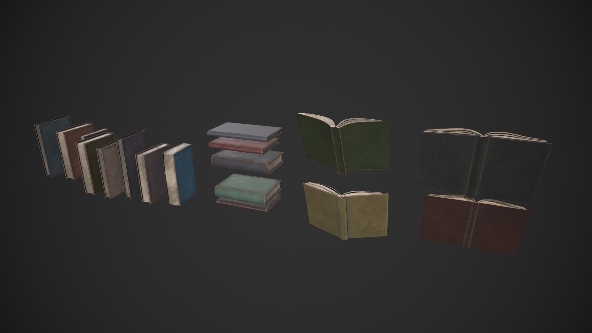 Set Of Books 3D Model - TurboSquid 1788794